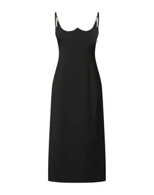 Versace Midi Dress Size Acetate, Viscose - Black