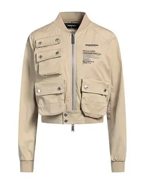 Dsquared2 Jacket Size Cotton, Elastane - Beige