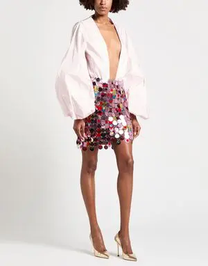Rabanne Mini Skirt Size Polyester, Steel