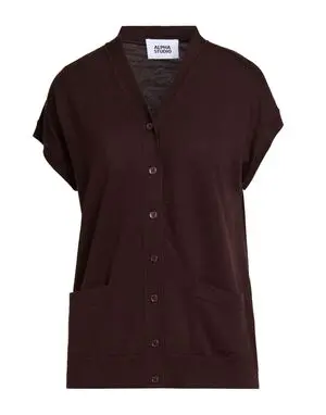 Alpha Studio Short Sleeve Wool Cardigan