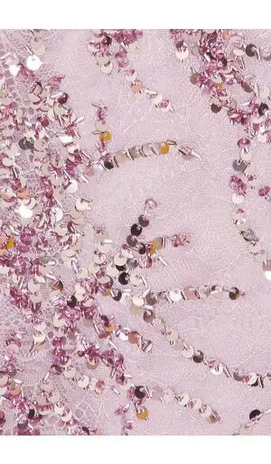 WITH HARPER LU Sequined Lace Mini Dress