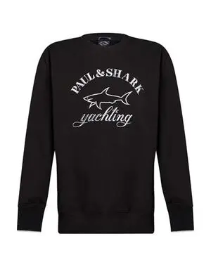Paul & Shark Sweatshirt Size Cotton, Elastane - Black
