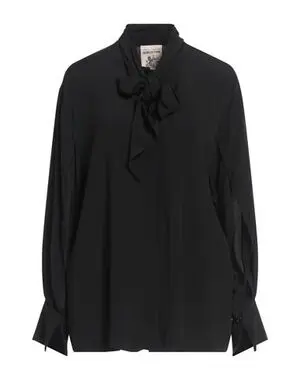 SEMICOUTURE Shirt Azure Size Acetate, Silk - Black