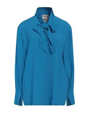 SEMICOUTURE Shirt Azure Size Acetate, Silk - Blue
