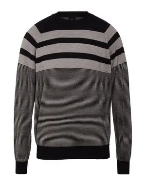 Armani Exchange Striped Crewneck Sweater - Navy