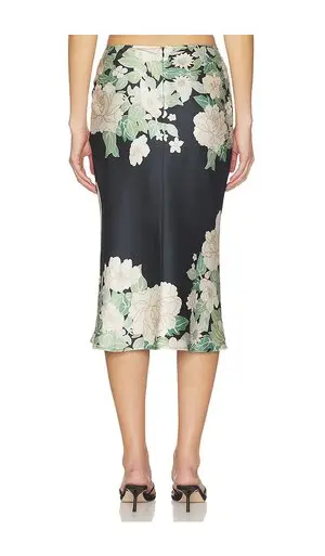 SAU LEE Floral Midi Skirt