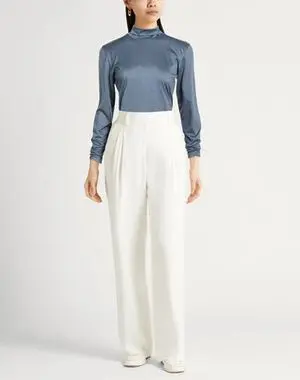 MOORER Slate Silk And Cotton Long Sleeve Turtleneck T-shirt