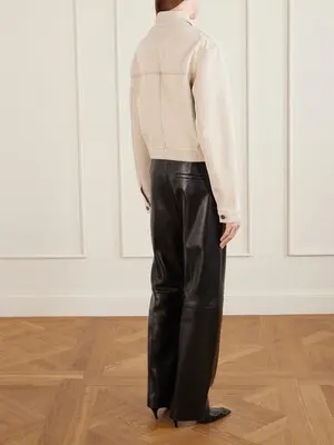 Khaite Tomer Cropped Denim Jacket - Neutrals