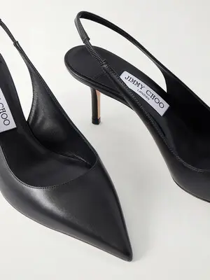 JIMMY CHOO Love 65 Leather Slingback Pumps