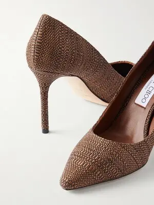 JIMMY CHOO Romy 85 Raffia Pumps