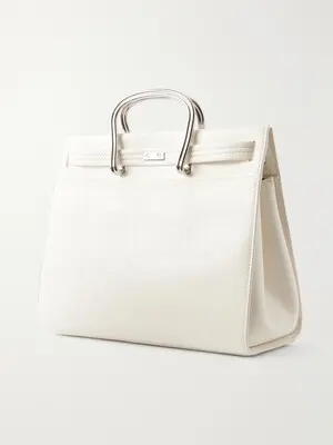 Tory Burch Soft Lee Embellished Leather Tote - Neutrals