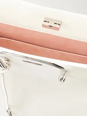 Tory Burch Soft Lee Embellished Leather Tote - Neutrals