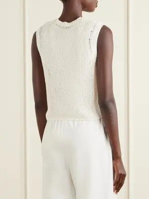 JAMES PERSE Knitted Linen & Cotton Tank Top