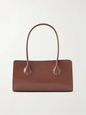 Lié Studio The Lou Patent-leather Shoulder Bag - Brown