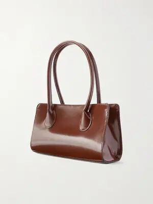 Lié Studio The Lou Patent-leather Shoulder Bag - Brown