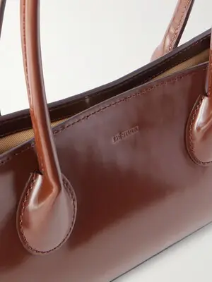 Lié Studio The Lou Patent-leather Shoulder Bag - Brown