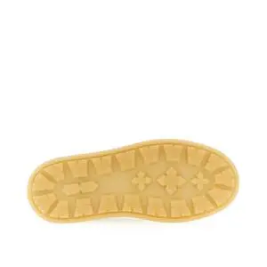 Prada Shearling Suede Sabot With Triangle Logo - Brown