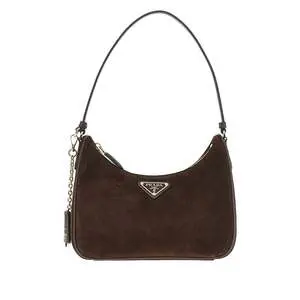 Prada Suede Leather Re-edition 2005' Bag - Brown