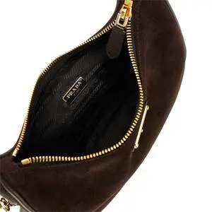 Prada Suede Leather Re-edition 2005 Shoulder Bag - Brown