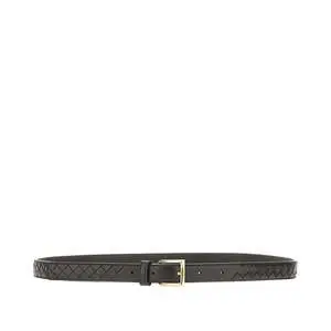 Bottega Veneta Intrecciato Nappa Leather Belt - Brown