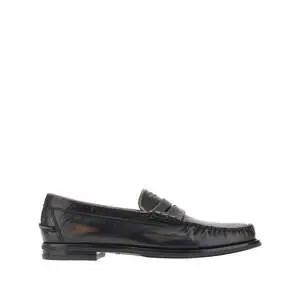 Prada Antique Finish Leather Loafers - Brown