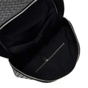 Bottega Veneta Intrecciato Leather Backpack - Black