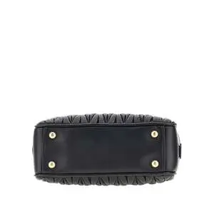 Miu Miu Arcadie Small Matelassé Nappa Leather Bag - Black