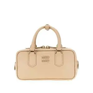 Miu Miu Arcadie Padded Nappa Leather Small Bag - Beige