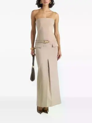 Manière De Voir Tabitha Belted Maxi Dress - Neutrals