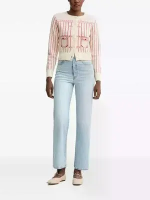 Kenzo Trompe L'œil Striped Buttoned Cardigan