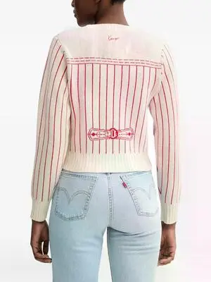 Kenzo Trompe L'œil Striped Buttoned Cardigan