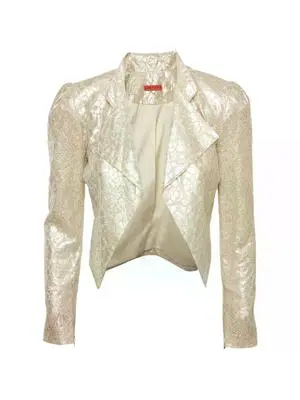 Alice + Olivia Metallic Thread Cropped Jacket