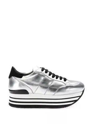 Hogan H222 Flatform Sneakers - Silver