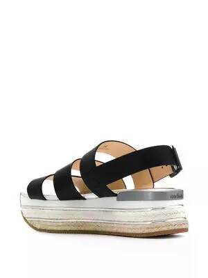 Hogan Platform Sandals - Black
