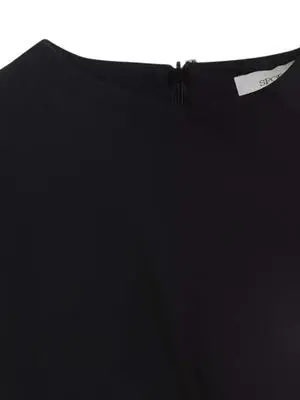 Max Mara Sleeveless Boat Neck Maxi Dress With Cut-out Detailing And Ruching
