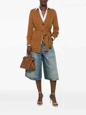 Valentino Garavani Cable Knit Belted Cardigan