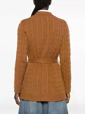 Valentino Garavani Cable Knit Belted Cardigan
