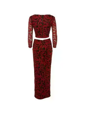Alice + Olivia Embroidered Tulle Top And Skirt Set