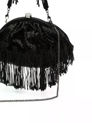 SLO_HAND_MADE Bead-embellished Fringed Clutch Bag