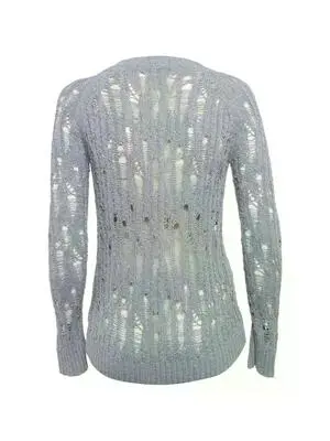 Balmain Lurex-knit Open-knit Sweater