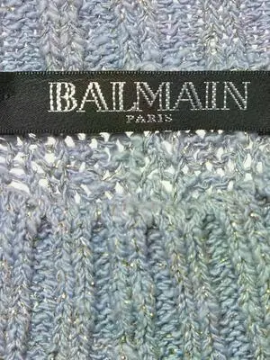 Balmain Lurex-knit Open-knit Sweater
