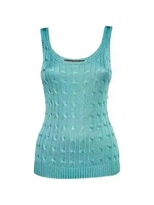 Ralph Lauren Silk Cable Knit Tank Top