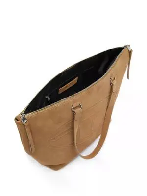 DIESEL® 1dr Dome Suede Tote Bag With Oval D Logo