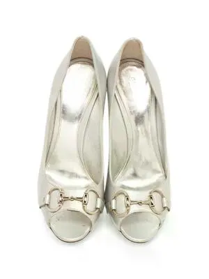 Gucci Horsebit Peep-toe Pumps