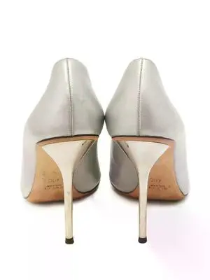 Gucci Horsebit Peep-toe Pumps - Silver