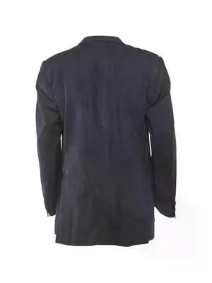 Burberry Single-breasted Pinstripe Wool Blazer - Blue