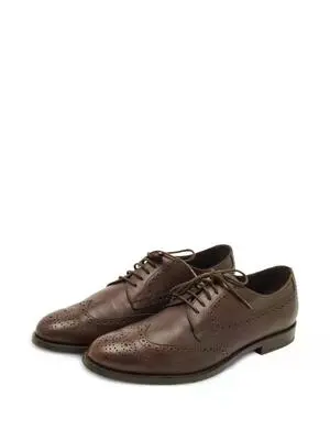 TOD'S Brogue Detail Derby Shoes - Brown