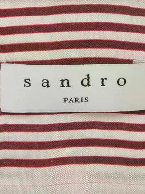 Sandro Leopold Striped Satin Shirt