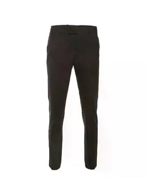 Dior Black Wool Windowpane Pattern Trousers - Grey