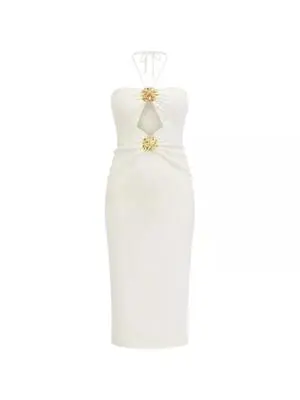 PatBO Luna Knit Midi Dress - Neutrals